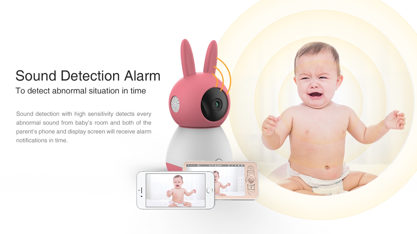 Video Pan-Tilt Baby Monitor with 5” LCD Screen – ANRAN