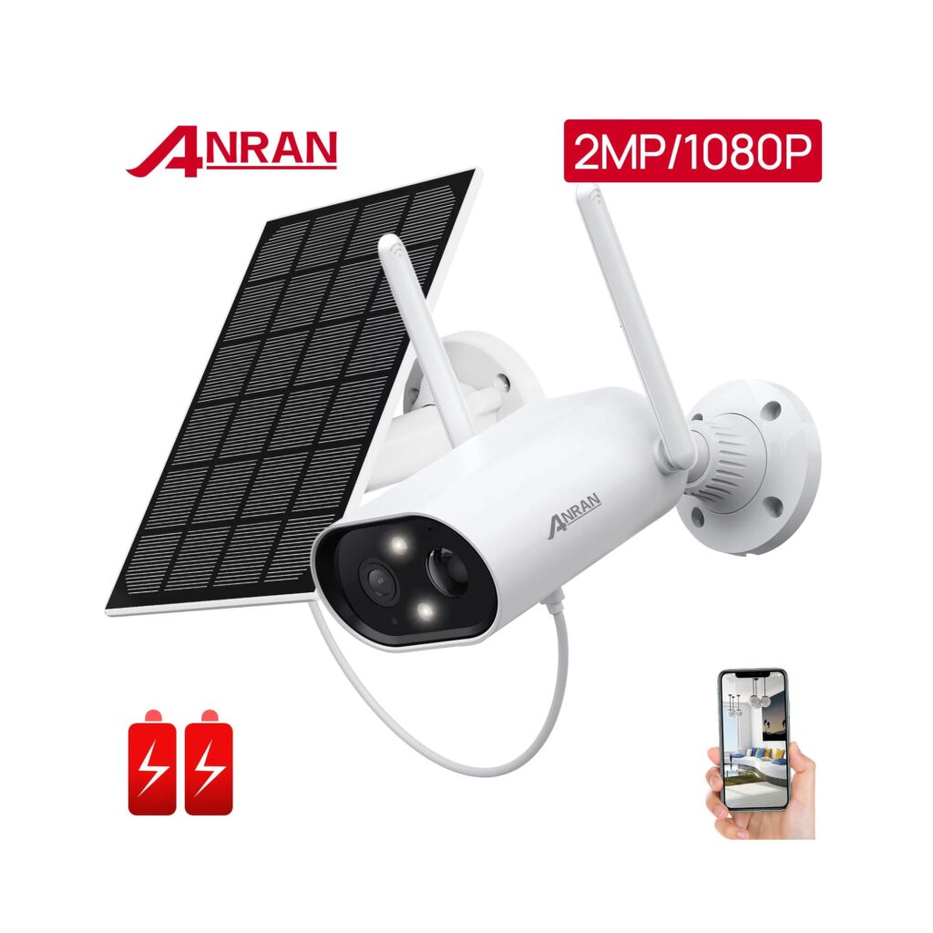 2K/3MP Solar Wireless Security Battery Camera Outdoor IP Cameras, ANRAN ...