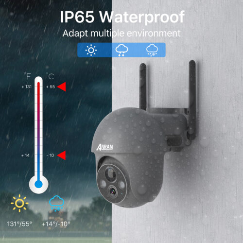 ANRAN Security Cameras Outdoor Wireless, 2 Cam-Kit, 4MP FHD Home ...